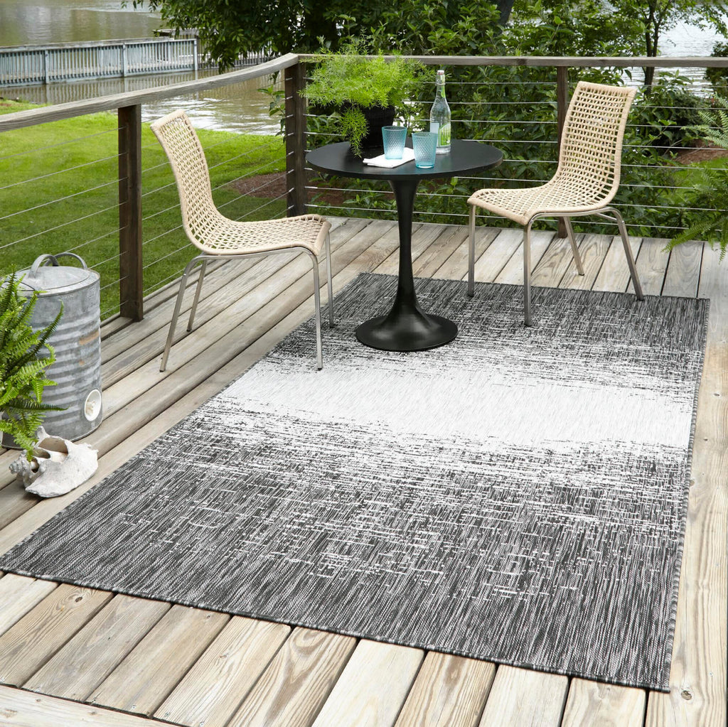 Unique Loom Outdoor Modern T-KZOD4 Charcoal Gray Area Rug – Incredible ...