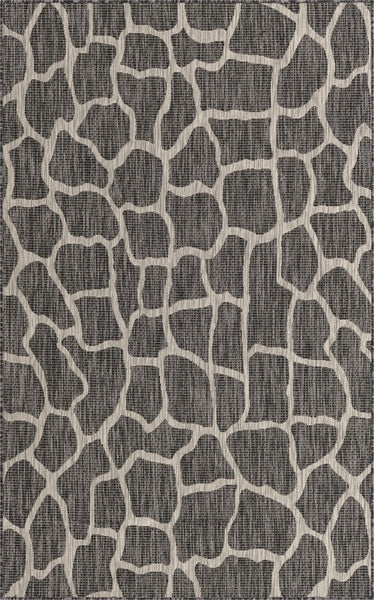 Unique Loom Outdoor Safari T-KZOD5 Charcoal Gray Area Rug – Incredible ...