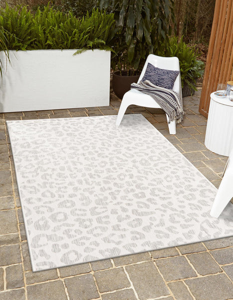 Unique Loom Outdoor Safari T-KZOD6 Ivory Gray Area Rug – Incredible ...