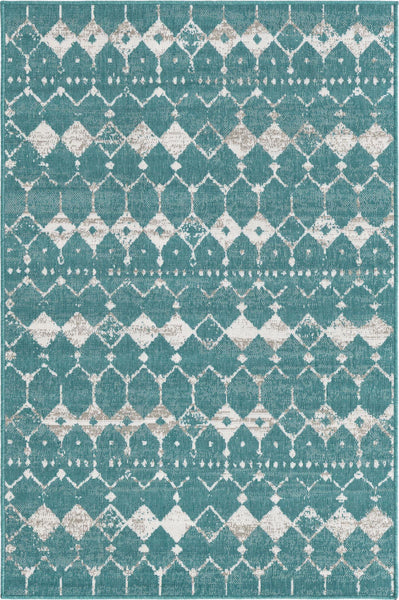 Unique Loom Outdoor Trellis OWE-OTRS3 Teal Area Rug – Incredible Rugs ...