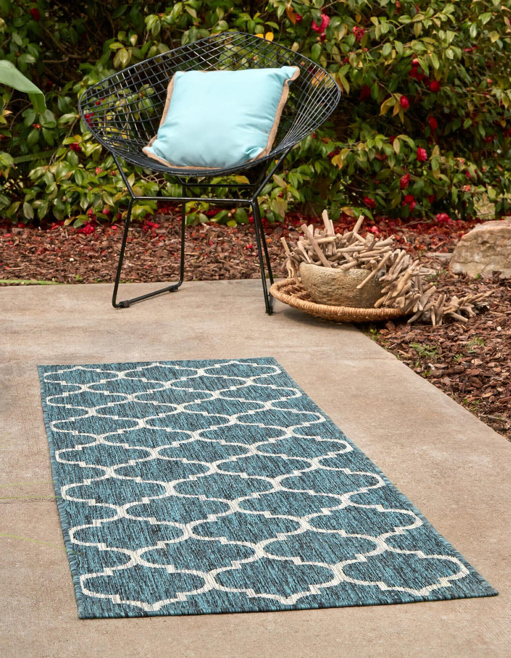 Unique Loom Outdoor Trellis T-KOZA-20596A Teal Area Rug – Incredible ...