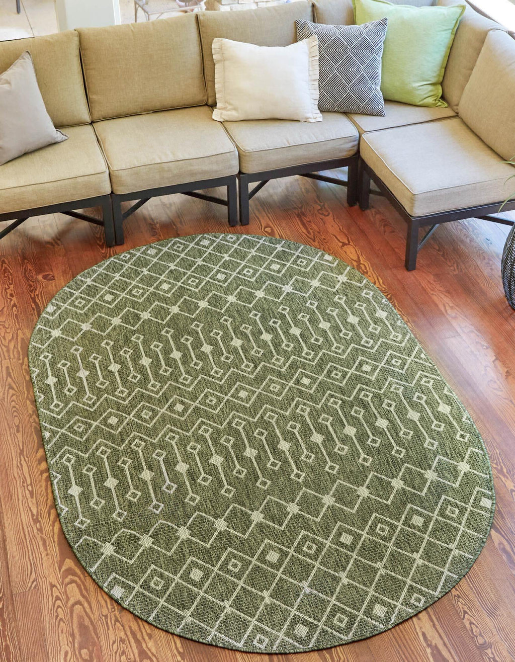 Unique Loom Outdoor Trellis T-KZOD10 Green Area Rug – Incredible Rugs ...