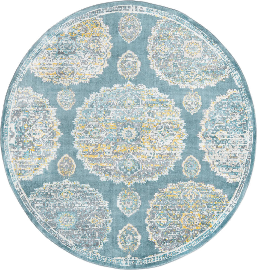 Unique Loom Paragon T-PRGN9 Gray and Blue Area Rug – Incredible Rugs ...