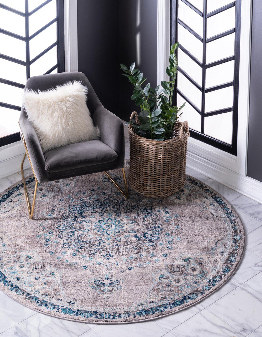 Unique Loom Penrose T-CRTN1 Gray Area Rug – Incredible Rugs and Decor