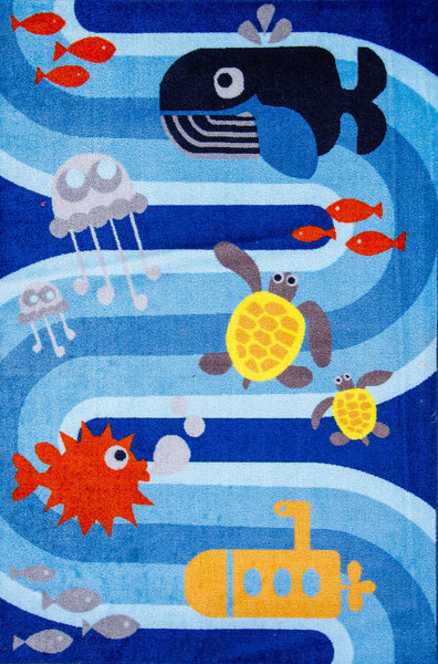 Momeni Mini Mo PLA-6 Blue Area Rug – Incredible Rugs and Decor