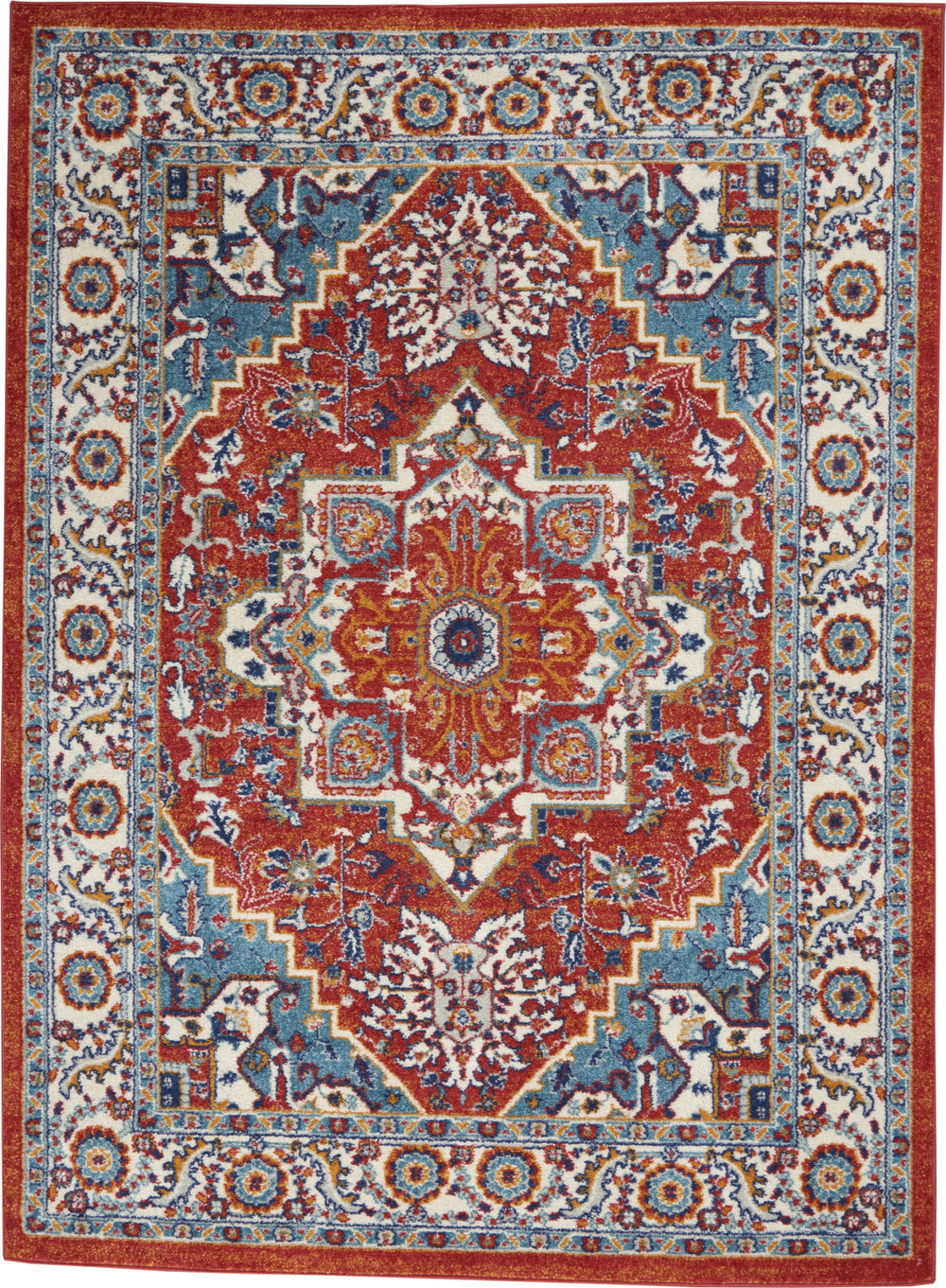 Nourison Passion PSN33 Red Multi Colored Area Rug – Incredible Rugs and ...