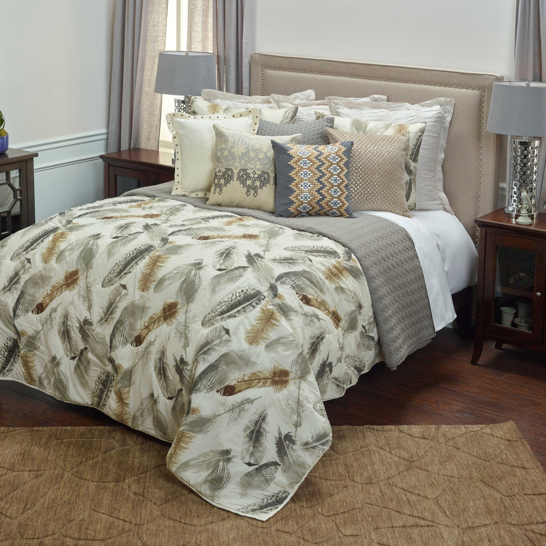 Rizzy BT3181 Feathered Nest Beige Bedding – Incredible Rugs and Decor
