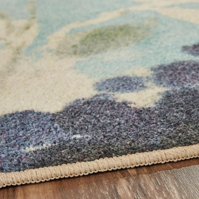 Mohawk Prismatic Hydrangea Blooms Aqua Area Rug – Incredible Rugs and Decor