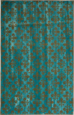 Mohawk Prismatic Fleur De Lis Teal Area Rug – Incredible Rugs and Decor
