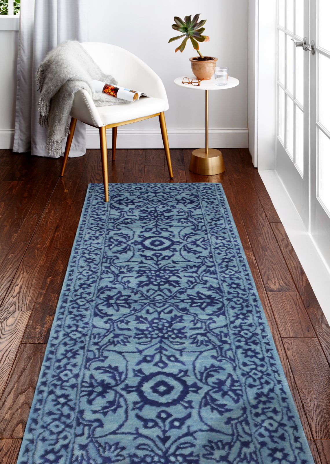 Bashian Chelsea S185-ST271 Blue Area Rug – Incredible Rugs and Decor