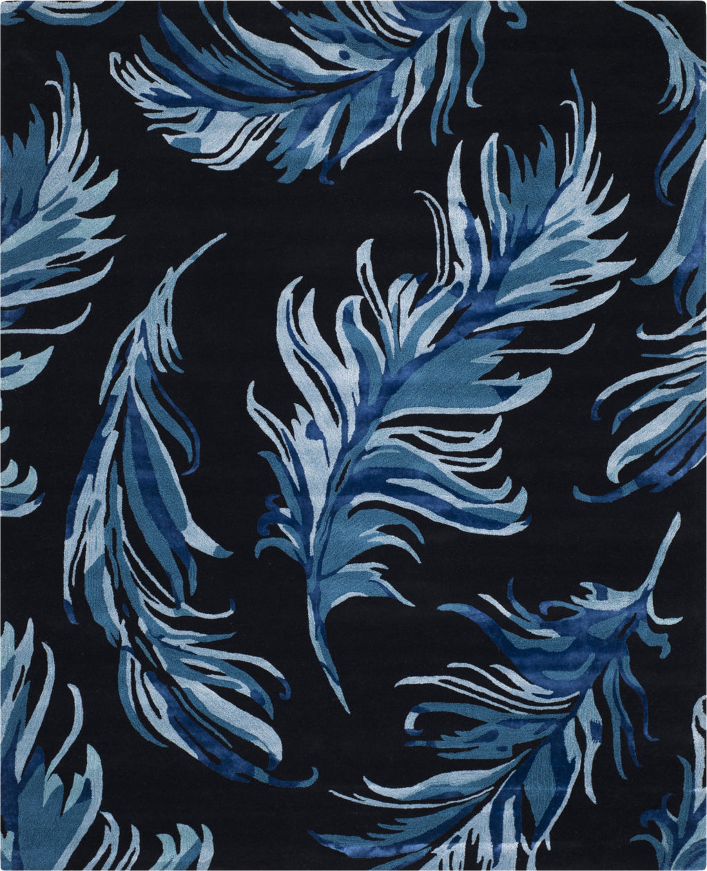 Safavieh Alr-Allure Feather Black/Blue Area Rug – Incredible Rugs and Decor