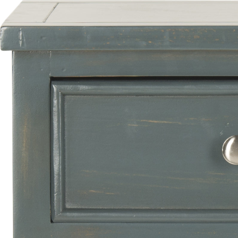 Safavieh Toby End Table With Storage Drawers Steel Teal – Incredible ...