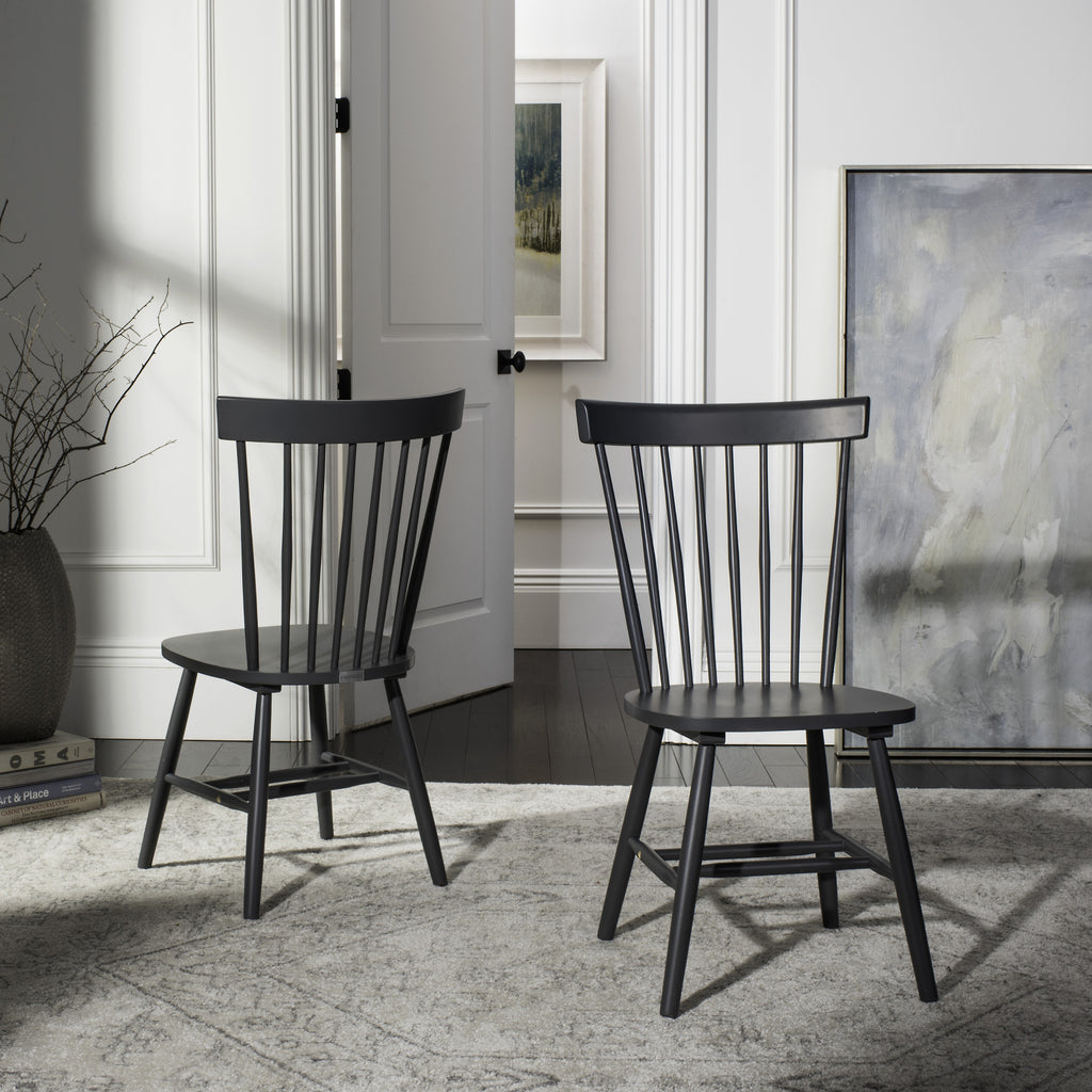 Safavieh Parker Spindle Dining Chair (SET Of 2) Charcoal Grey ...