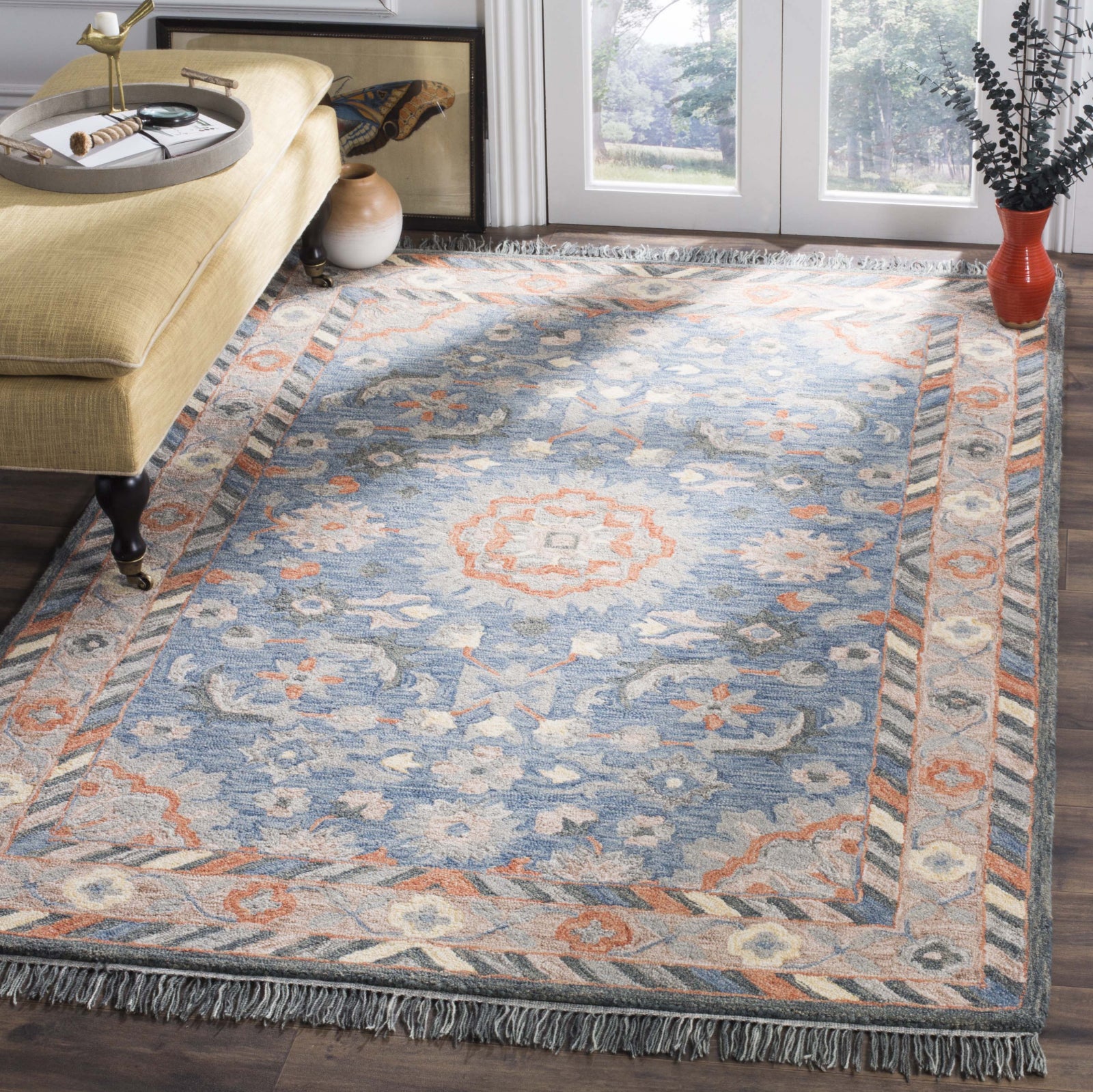 Safavieh Aspen 123 Blue/Rust Area Rug – Incredible Rugs and Decor
