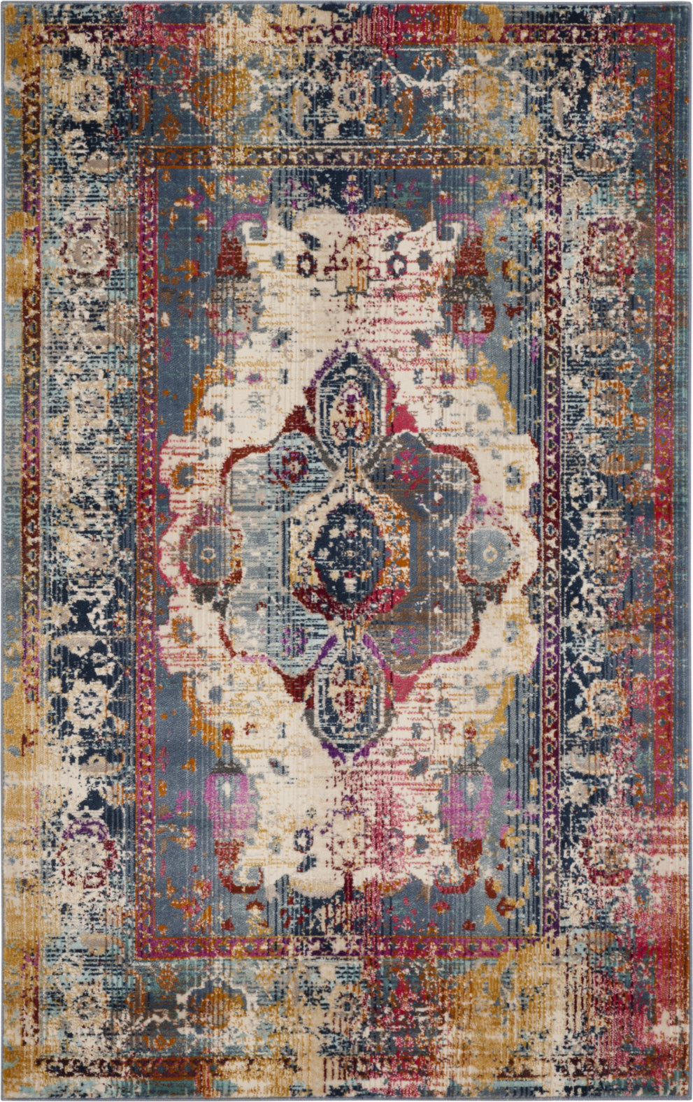 Safavieh Baldwin BDN194C Slate Blue/Rust Area Rug – Incredible Rugs and ...