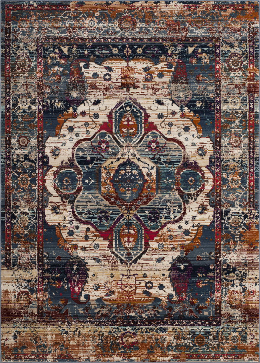 Safavieh Baldwin BDN194C Slate Blue/Rust Area Rug – Incredible Rugs and ...