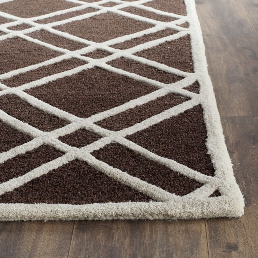 Safavieh Cambridge 142 Dark Brown/Ivory Area Rug – Incredible Rugs and ...