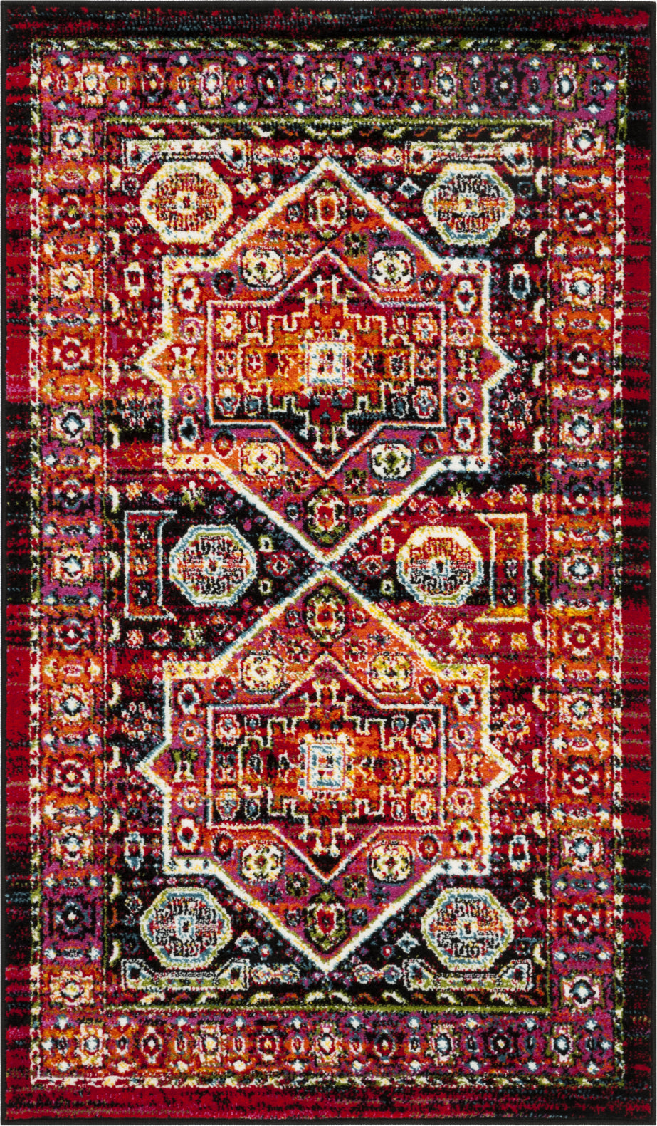 Safavieh Cherokee CHR920Z Black/Orange Area Rug – Incredible Rugs and Decor