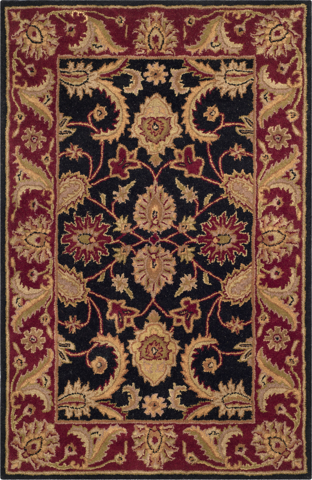 Safavieh Classic Cl244 Black/Burgundy Area Rug – Incredible Rugs and Decor