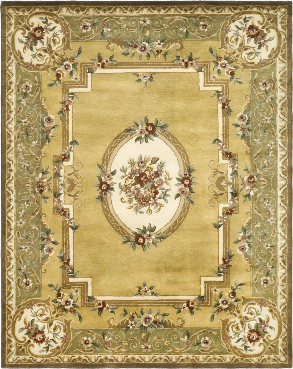 Safavieh Classic Cl280 Light Gold/Green Area Rug – Incredible Rugs and ...