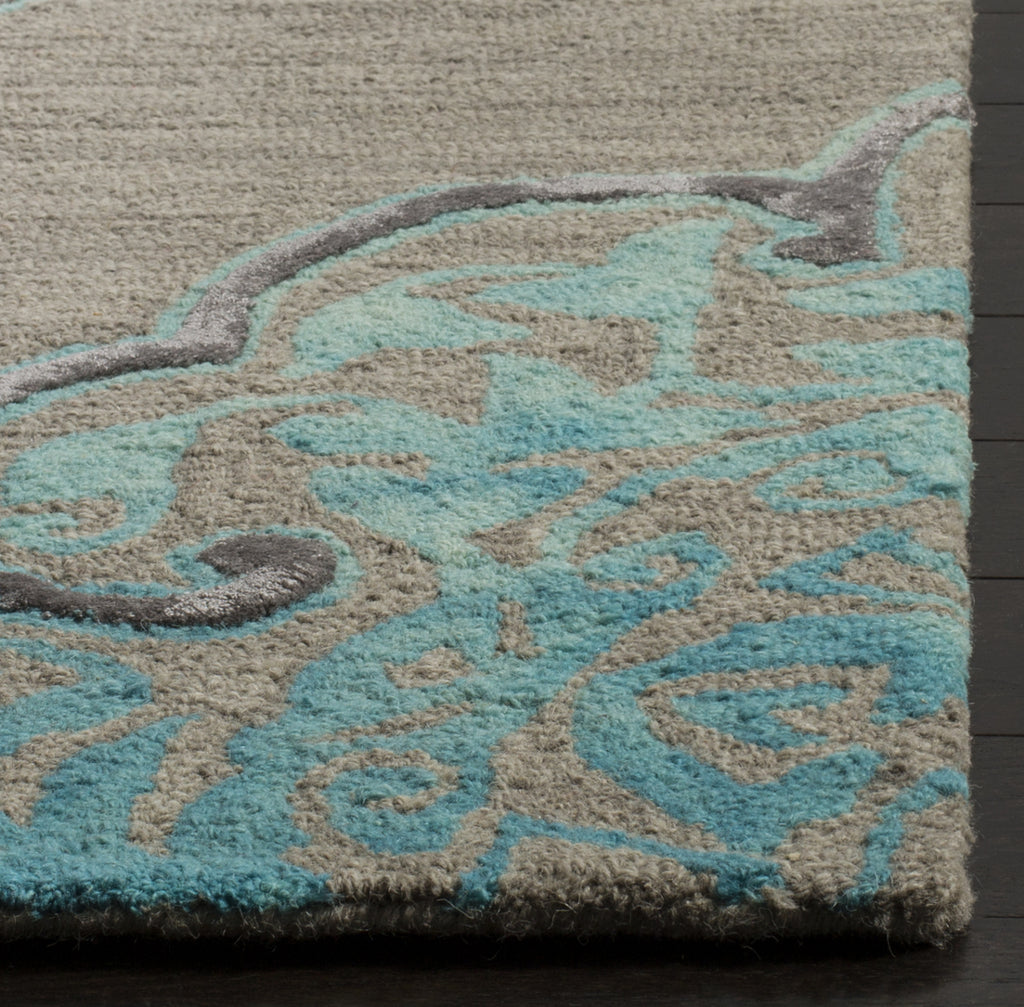 Safavieh Dip Dye 510 Grey/Turquoise Area Rug – Incredible Rugs and Decor