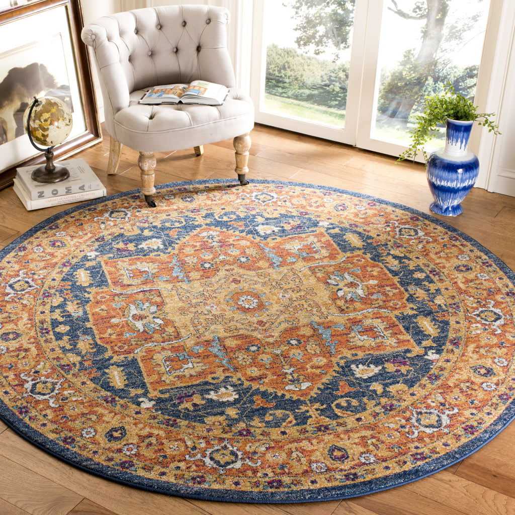 Safavieh Evoke EVK275C Blue/Orange Area Rug – Incredible Rugs and Decor