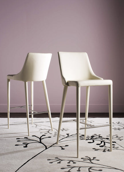 Safavieh Summerset Bar Stool Buttercream and Chrome – Incredible Rugs ...