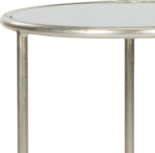 Safavieh Shay Glass Top Silver Accent Table and Grey – Incredible Rugs ...