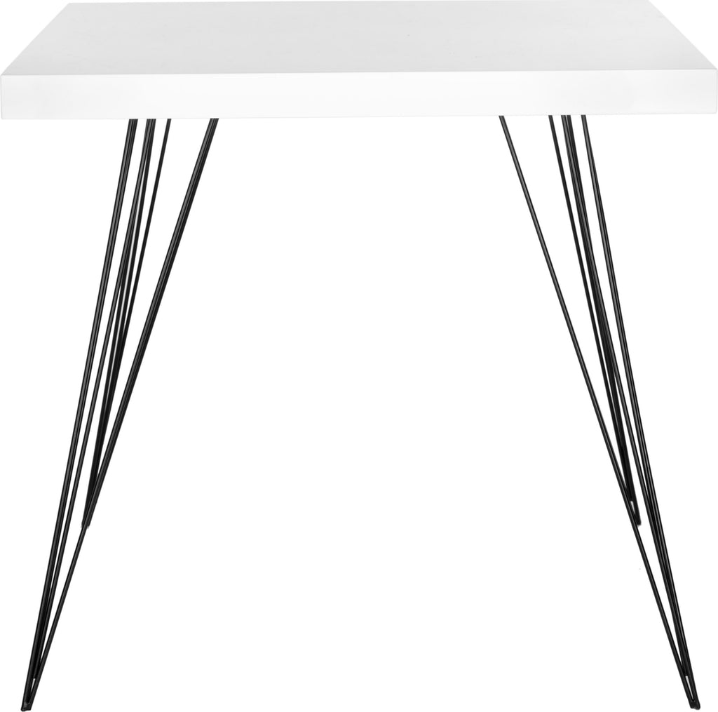 Safavieh Wolcott Retro Mid Century Square Lacquer Accent Table White ...