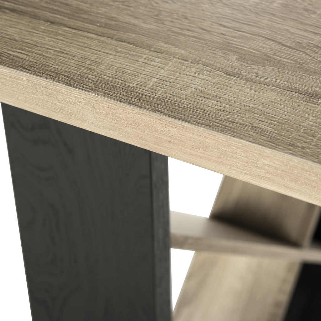 Safavieh Monty Retro Mid Century Wood Dining Table Light Oak and Black ...