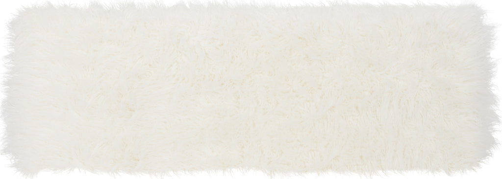 Safavieh Etta Faux Curly Sheepskin Bench White – Incredible Rugs and Decor