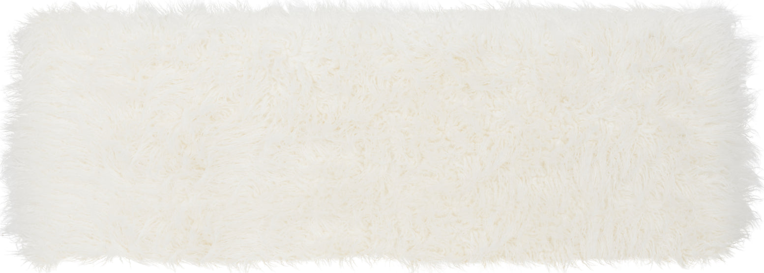 Safavieh Etta Faux Curly Sheepskin Bench White – Incredible Rugs and Decor