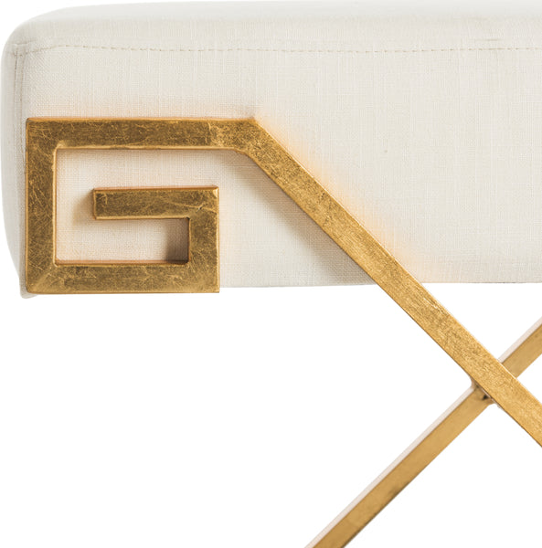 Safavieh Luna Greek Key Bench Light Beige – Incredible Rugs and Decor