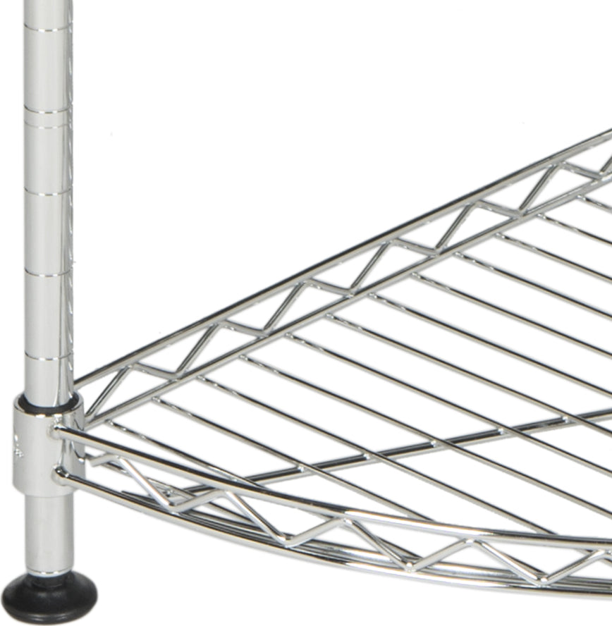 Safavieh Damaris 4 Tier Chrome Wire Corner Rack – Incredible Rugs and Decor