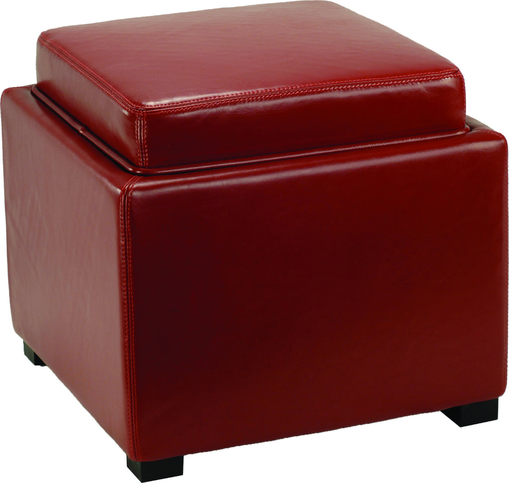 Safavieh Bobbi Tray Storage Ottoman Java and Red – Incredible Rugs and ...