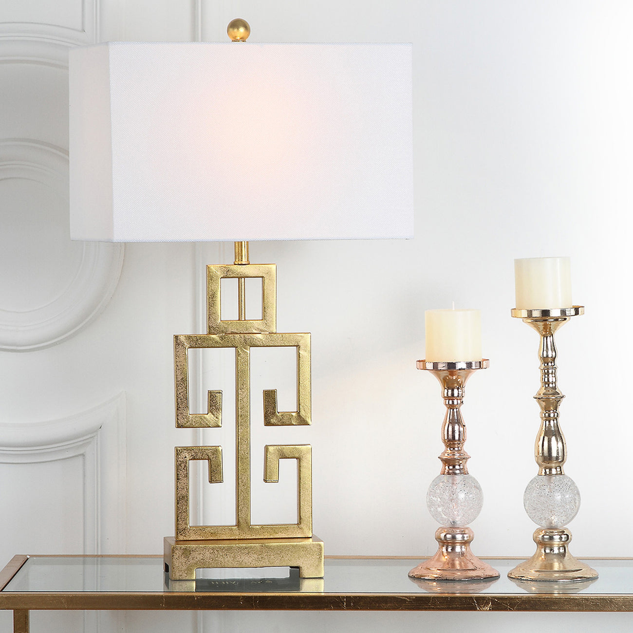 Safavieh Greek Key Table Lamp Antique Gold – Incredible Rugs and Decor