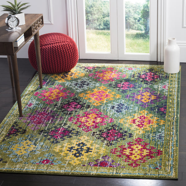 Safavieh Monaco MNC244G Green/Multi Area Rug – Incredible Rugs and Decor