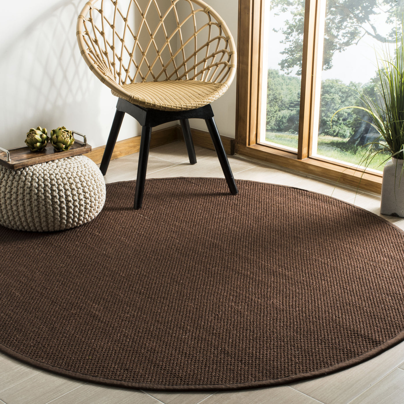 Safavieh Natural Fiber NF133D Chocolate/Dark Brown Area Rug ...