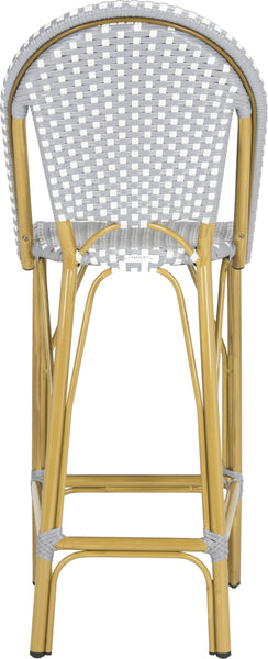Safavieh Ford Indoor-Outdoor Stacking French Bistro Bar Stool Grey ...