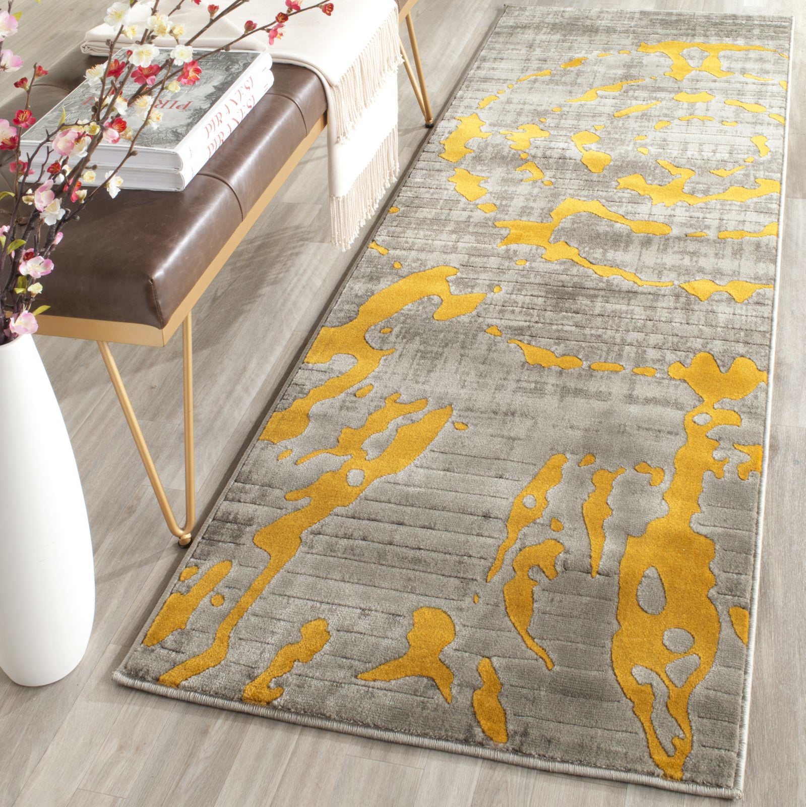 Safavieh Porcello PRL7735C Light Grey/Yellow Area Rug – Incredible Rugs ...