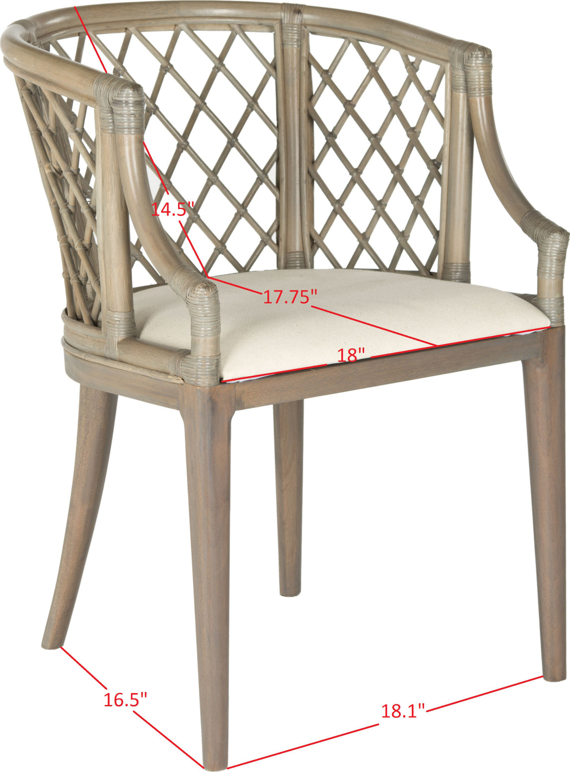 Safavieh Carlotta Arm Chair Greige – Incredible Rugs and Decor