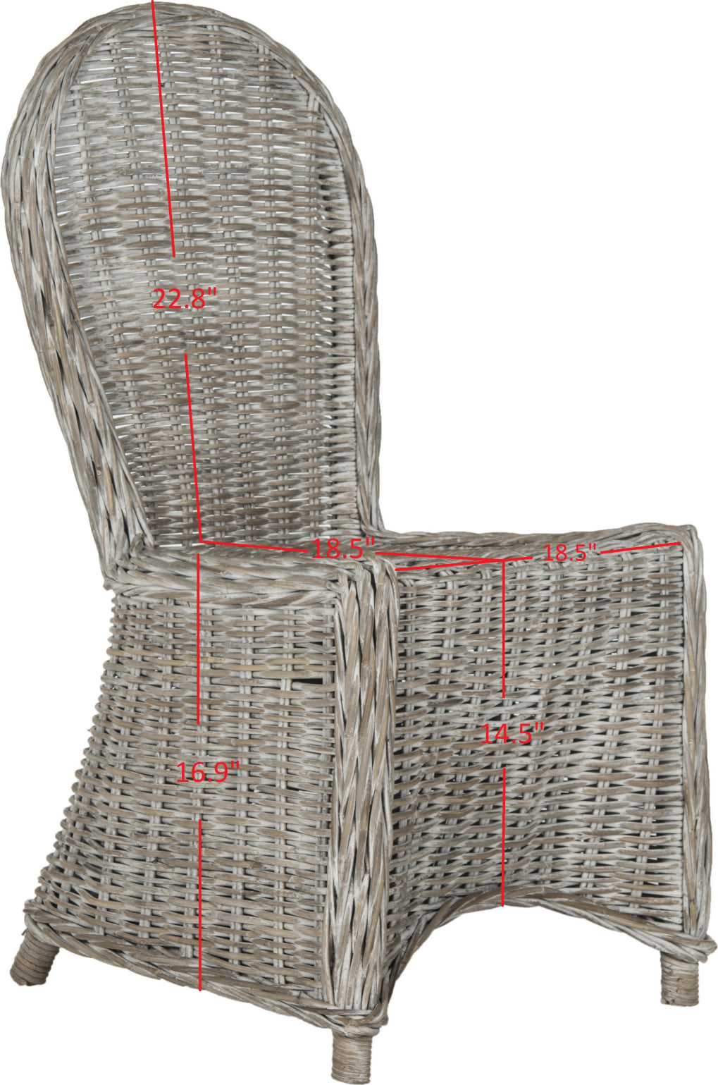 Safavieh Idola Wicker Dining Chair White Wash – Incredible Rugs and Decor