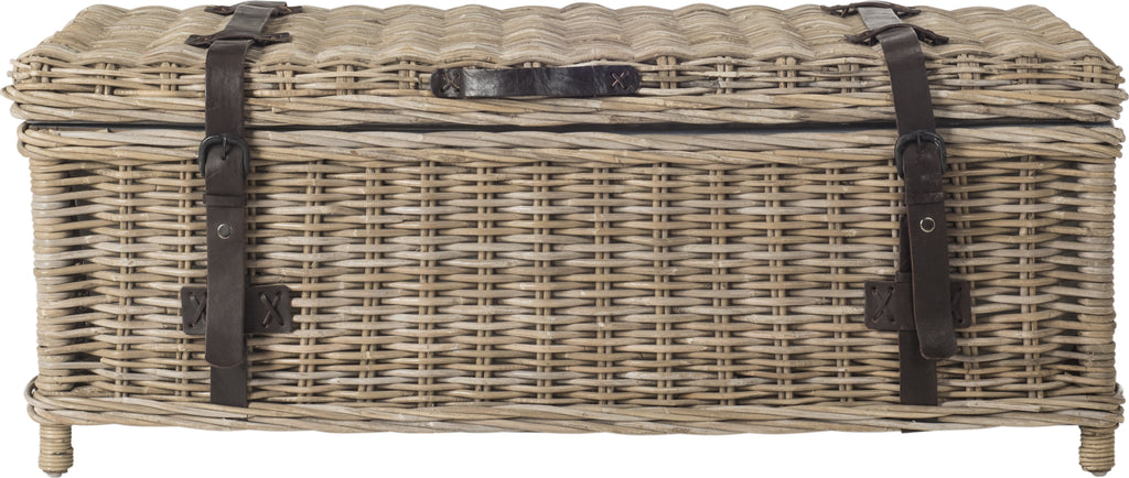 Safavieh Navarro Rattan Coffee Table Trunk Grey – Incredible Rugs and Decor