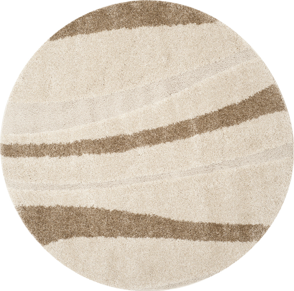 Safavieh Shag SG451 Cream/Dark Brown Area Rug – Incredible Rugs and Decor