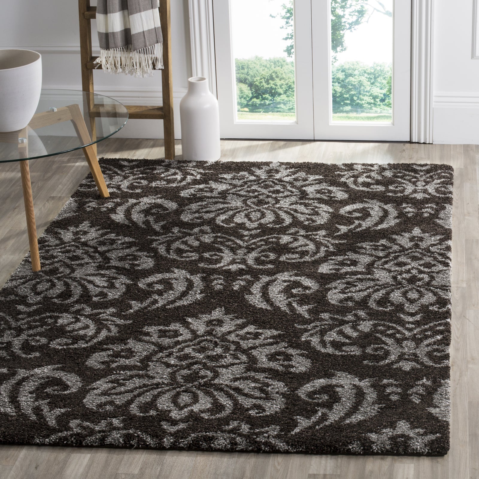 Safavieh Shag SG460 Dark Brown/Smoke Area Rug – Incredible Rugs and Decor