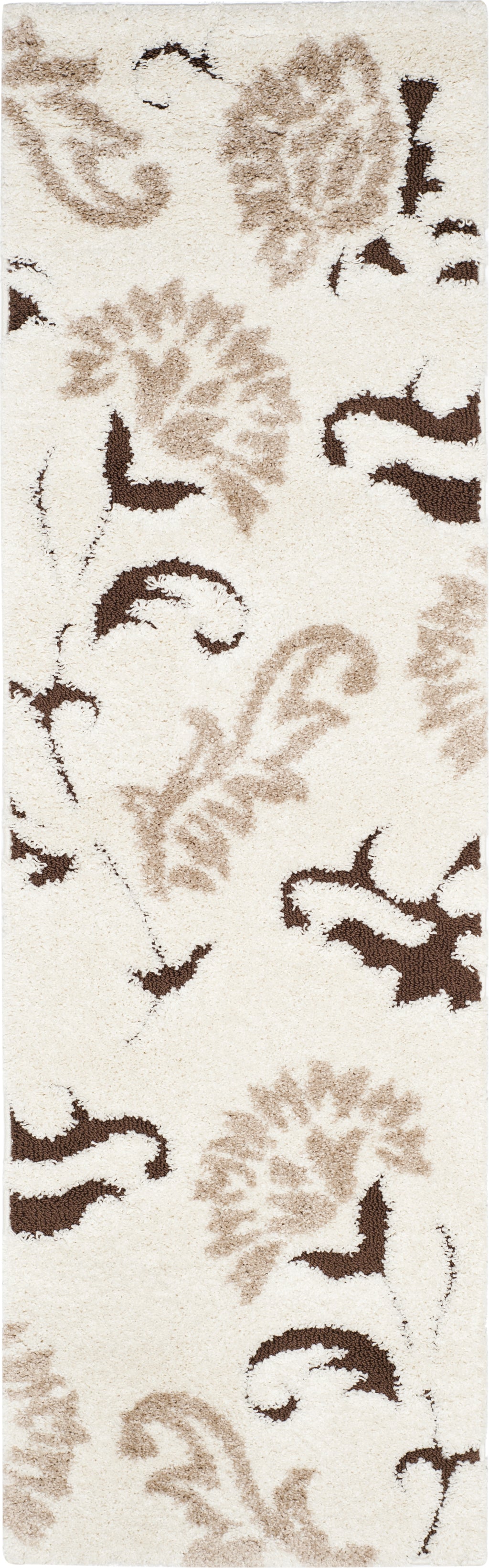 Safavieh Shag SG463 Cream/Dark Brown Area Rug – Incredible Rugs and Decor
