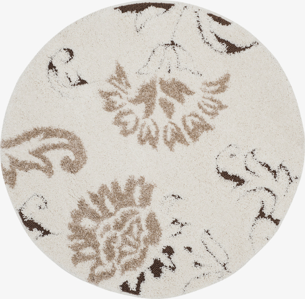 Safavieh Shag SG463 Cream/Dark Brown Area Rug – Incredible Rugs and Decor