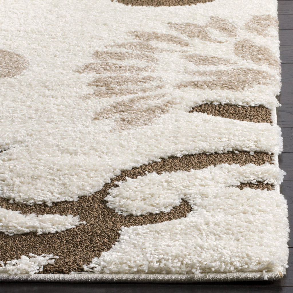 Safavieh Shag SG463 Cream/Dark Brown Area Rug – Incredible Rugs and Decor