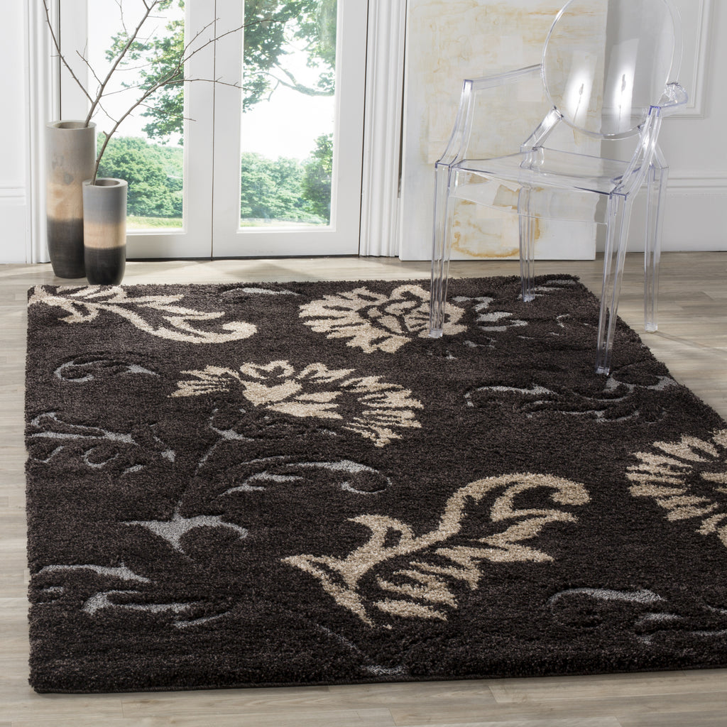 Safavieh Shag SG463 Dark Brown/Smoke Area Rug – Incredible Rugs and Decor