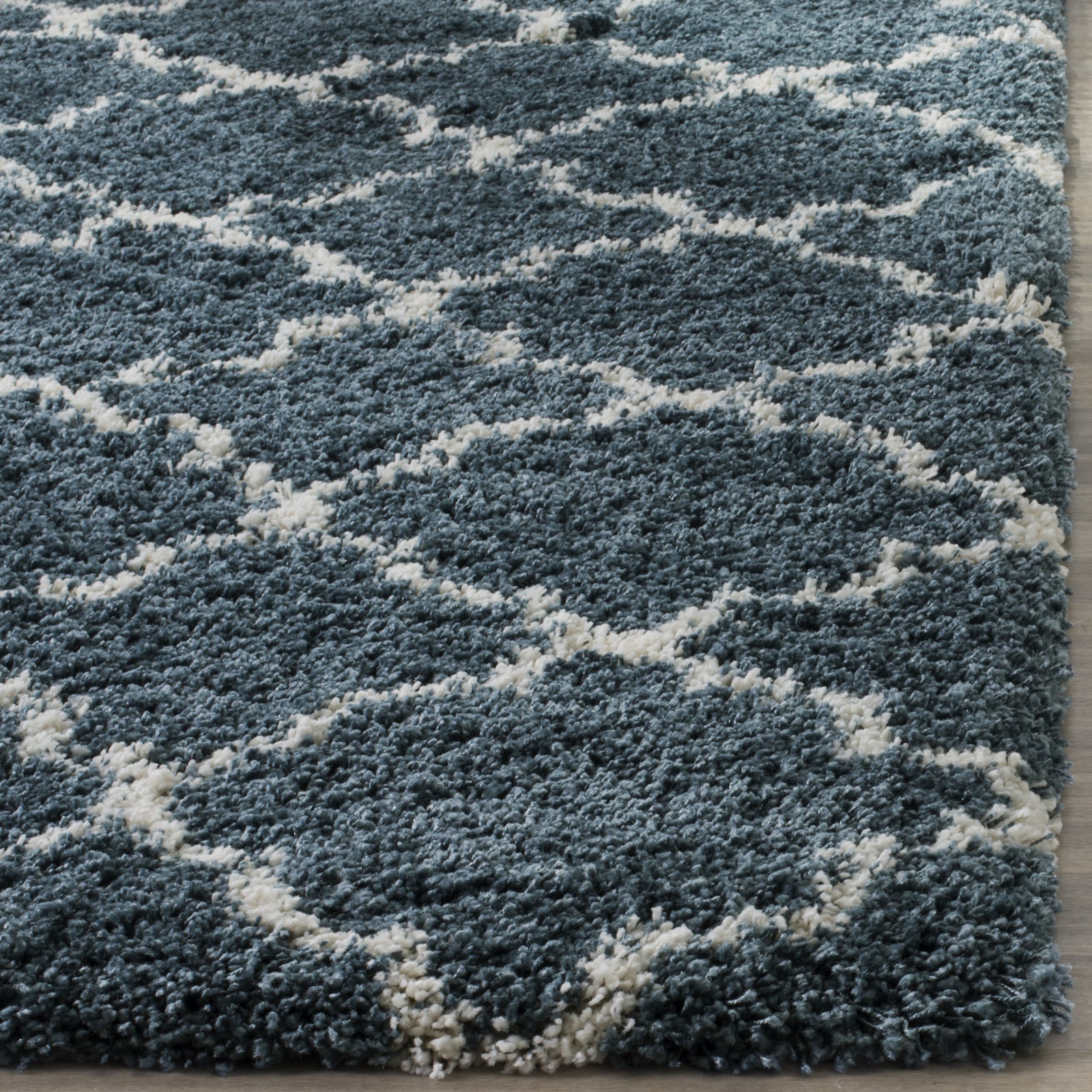 Safavieh Hudson Shag SGH282L Slate Blue/Ivory Area Rug – Incredible ...